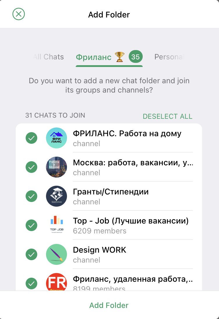 Как раскрутить телеграм-канал с помощью папок и подборок | Digital Broccoli
